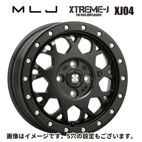 【新品ホイール1本】■ホイールMLJ XTREME-J XJ04(エムエルジェイ エクストリームJ XJ04)■カラーSatin Blackサテンブラック■サイズ{37}インチ {38}J 17×7 +35 5/127 　■検索ワード17イ...