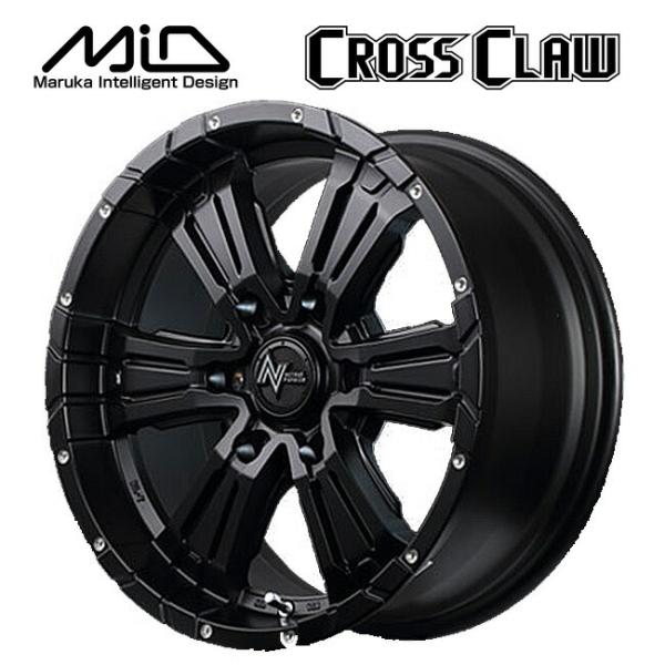 【新品ホイール1本】■ホイールMID NITRO POWER CROSS CLAW(エムアイディー ナイトロパワー クロスクロウ)■カラーセミグロスブラック＋ピアスドリルド■サイズ{37}インチ {38}J 16×6.5 +38 6/139...