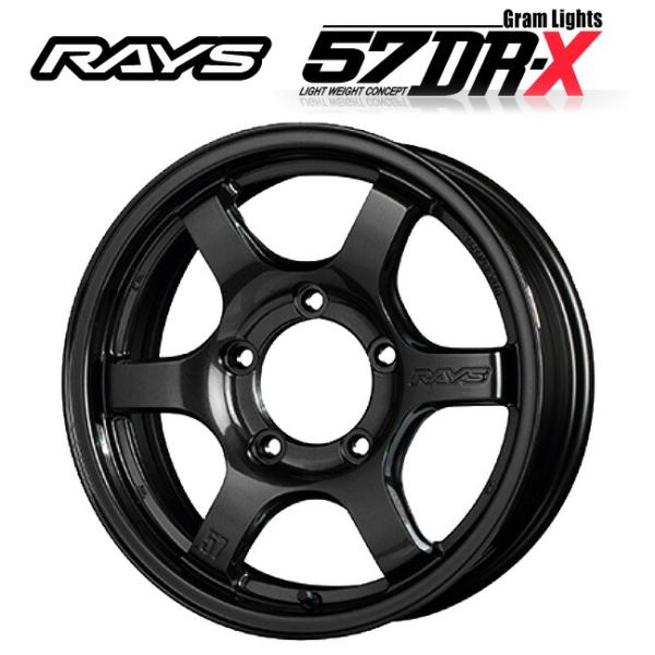 【新品ホイール1本】■ホイールRAYS gramLIGHTS 57DR-X(レイズ グラムライツ 57DRX)■カラーAXZスーパーダークガンメタ■サイズ{37}インチ {38}J 16×5.5 +20 5/139.7 108.8　■検索ワ...