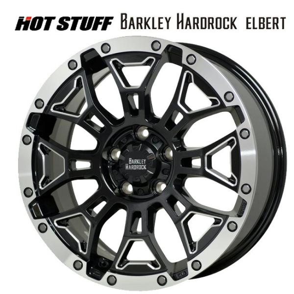 【新品ホイール1本】■ホイールHOTSTUFF BARKLEY HARDROCK ELBERT(ホットスタッフ バークレイハードロック エルバート)■カラーBSM/Pブラックサイドマシニング＆リムポリッシュ■サイズ{37}インチ {38}J...