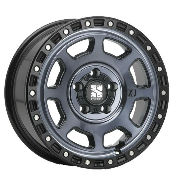 【新品ホイール1本】■ホイールMLJ XTREME-J XJ07(エムエルジェイ エクストリームJ XJ07)■カラーGloss Blk. M. Indigoグロスブラックマシンインディゴクリア■サイズ{37}インチ {38}J 16×7 ...
