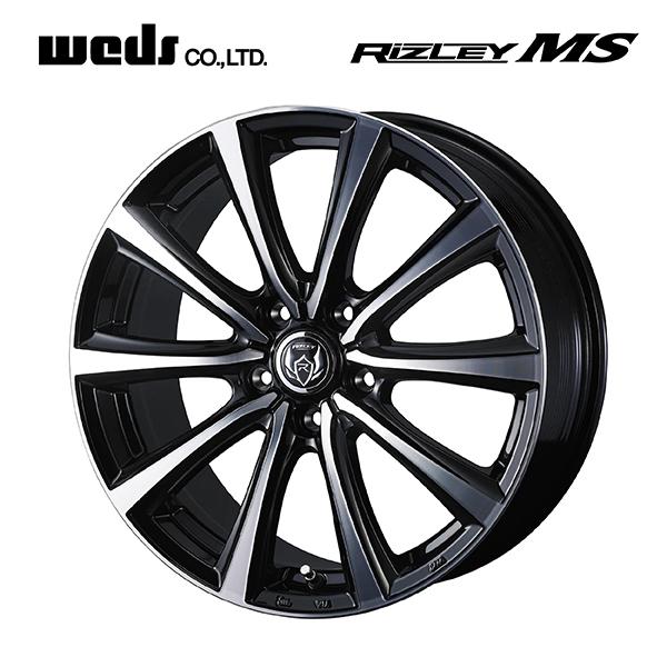【新品ホイール1本】■ホイールWeds RIZLEY MS(ウェッズ ライツレー MS)■カラーブラックメタリックポリッシュ■サイズ{37}インチ {38}J 16×6.5 +40 5/114.3 73　■検索ワード16インチ 6.5J 5...