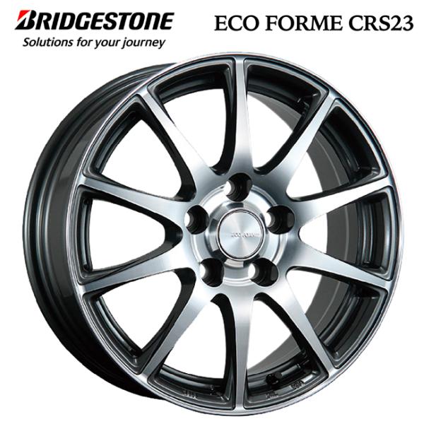 【新品ホイール1本】■ホイールBRIDGESTONE ECO FORME CRS23(ブリヂストン エコフォルム CRS23)■カラーGM/Nガンメタリック塗装後表面切削■サイズ{37}インチ {38}J 15×6 +43 5/100 73...