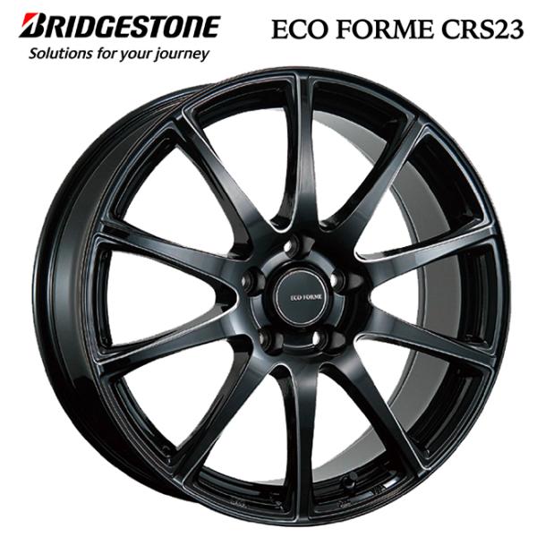 【新品ホイール1本】■ホイールBRIDGESTONE ECO FORME CRS23(ブリヂストン エコフォルム CRS23)■カラーB/MNブラック塗装後マシニング切削■サイズ{37}インチ {38}J 18×7.5 +42 5/114....