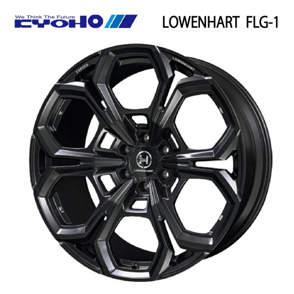 【新品ホイール1本】■ホイールKYOHO Lowenhart FLG-1(共豊 レーベンハートFLG1)■カラーマットブラック■サイズ{37}インチ {38}J 22×10 +50 6/139.7 　■検索ワード22インチ 10.0J 6穴...