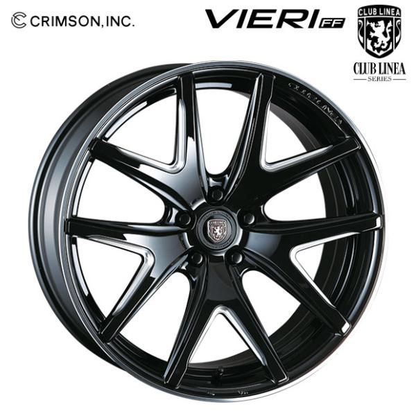 【新品ホイール1本】■ホイールCRIMSON VIERI FF(クリムソン ヴィエリ FF #)■カラーBK/サイドマニシングブラックサイドマニシング■サイズ{37}インチ {38}J 19×8 +35 5/114.3 　■検索ワード19イ...