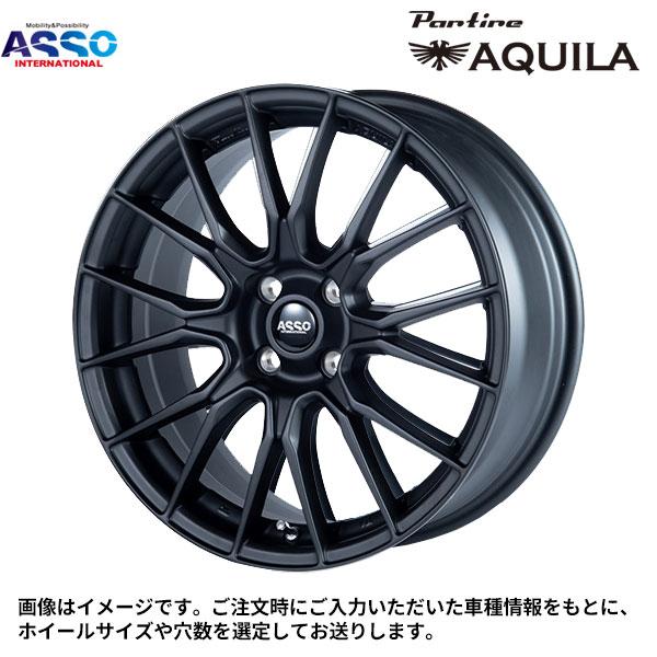 【新品ホイール1本】■ホイールASSO INTERNATIONAL Partire AQUILA(アッソインターナショナル パルティーレ アクイラ)■カラーMat Black■サイズ{37}インチ {38}J 17×7 +35 4/98 　...