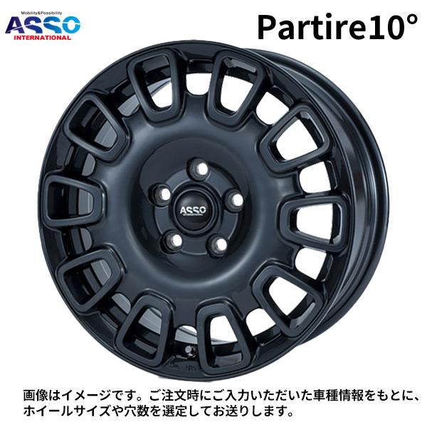 【新品ホイール1本】■ホイールASSO INTERNATIONAL Partire10°(アッソインターナショナル パルティーレ テン)■カラーガンメタリック■サイズ{37}インチ {38}J 16×6.5 +45 5/108 　■検索ワー...