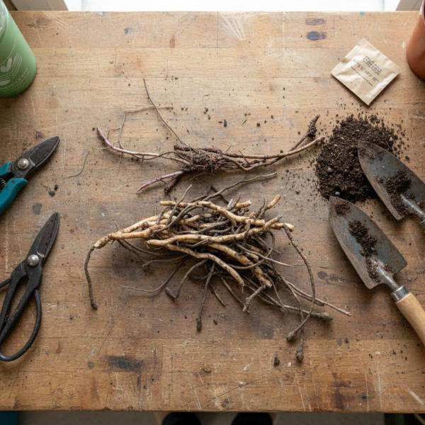 フキの根（地下茎）3本と、ミョウガの根（地下茎）10本の栽培用セットです。山菜（フキ）と薬味（ミョウガ）をまとめて育てたい方におすすめです。■セット内容・フキ 根（地下茎）…3本・ミョウガ 根（地下茎）…10本※長さ・太さ・芽の有無は個体差...