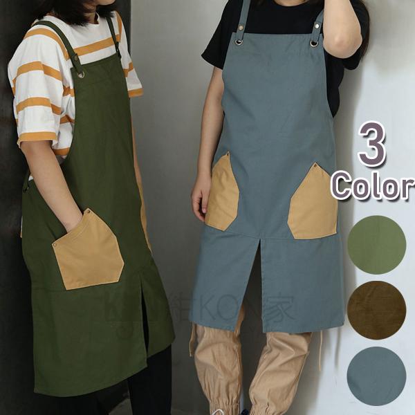 【発売日：2022年02月12日】【ギフトラッピング包装対象商品】しっかりとしたコットン素材のワークエプロン。シワになりにくいし通気性も抜群！シンプルなデザインに配色ポケットやハトメがアクセントになっています。製品は撥水加工、汚れにくくコッ...