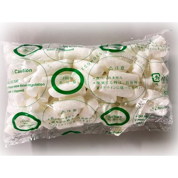 サイズ: 200mm×300mm入数: 200個 / 袋 ●主原料にコーンスターチ（ポリビニルアルコール配合）を使用●極細かい発泡により沈みにくく、梱包対象をしっかりと保持します●生分解性-微生物により水と炭酸ガスに分解されます※こちらは「...