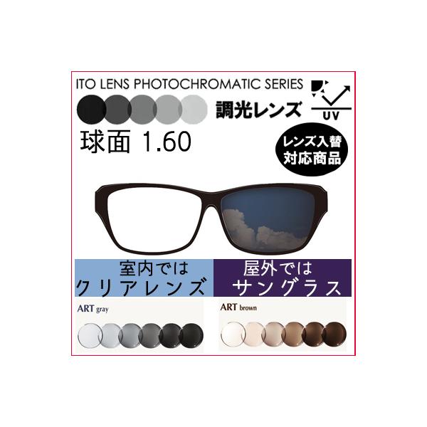 ■レンズカラー：グレー、ブラウン■屈折率：１．６０ 球面設計■標準コート：撥水ハードマルチコート■ＵＶカット標準装備各種、お手持ちのフレームのレンズ入れ替えも承ります。【ツーポイントフレームの注意点】対応可能なツーポイントフレーム：レンズを...