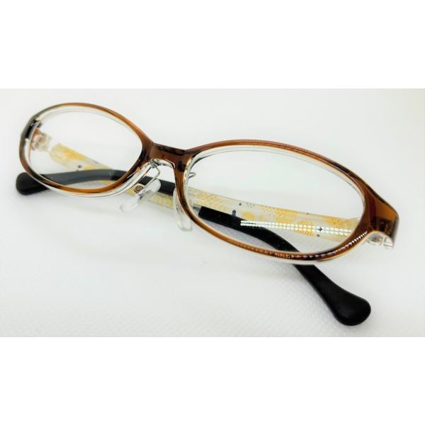 使いやすいオーバルタイプのセルフレーム。レンズ幅　49鼻幅　15テンプル（つる部分）129◆別売りのレンズと組み合わせれば、用途がぐーんと広がります♪