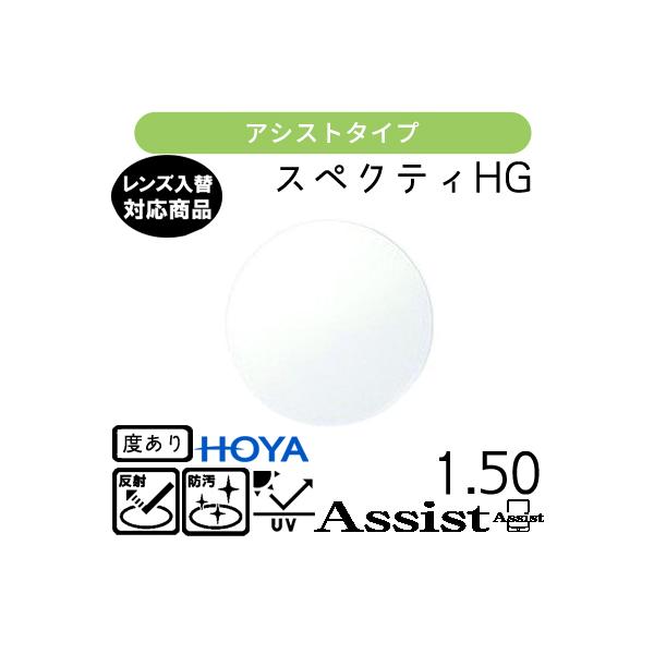メーカー：HOYA　（ホーヤ）レンズ名：スペクティーHGアシスト 1.50屈折率：1.50設計：内面アシスト設計コート：標準VPコートオプション　SKTコート（標準+耐傷）各種、お手持ちのフレームのレンズ入れ替えも承ります。【ツーポイントフ...