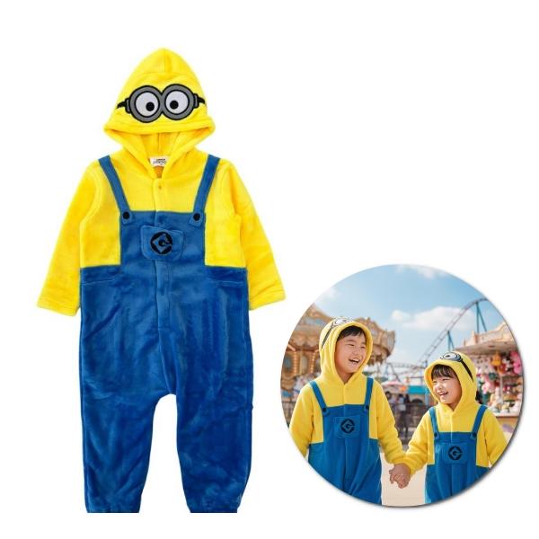 大好きミニオンズなりきり着ぐるみが登場。ミニオン大好きコスプレにおすすめです。柔らかであたたかいボアフリース生地だから寒くてもへっちゃら〜●サイズ　95/100/110/120cm●カラー　42ミニオン