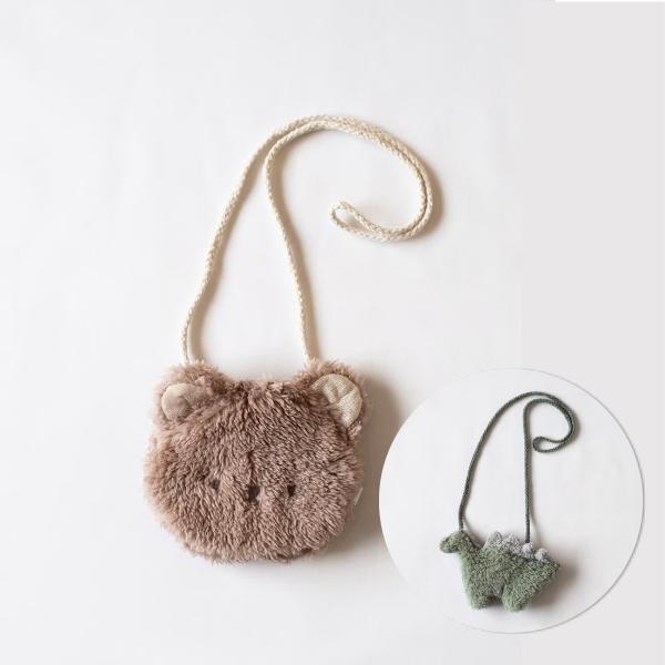 「着ぐるみコーデのアクセントに」アニマルデザインのミニポシェットです。ぬいぐるみのようなふわふわの素材感で存在感抜群。■カラー：MBモカベージュ/PKピンク/LGライトグリーン■サイズ(cm)：Fモカベージュ・ピンク(丈:11cm 幅:12...