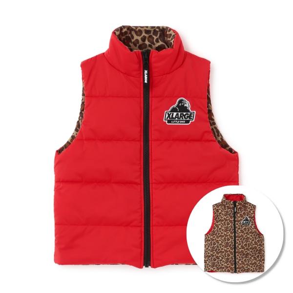 気分やシーンに合わせて着方を変えられるリバーシブルタイプのベストです。表面はOGゴリラのワンポイントデザイン、裏面は個性あふれるレオパード柄。 オリジナルロゴをあしらったファスナーの引手も魅力的なポイントです。 中綿入りの設計であたたかく、...