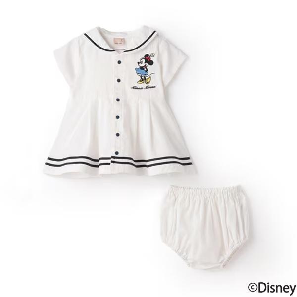 ＼ 今年も登場ディズニーアイテム！ ／ワンピースとパンツのセパレートでお持ちのパンツやレギンスなどと組んでコーディネートが幅広く楽しめる胸元には大きなミニーマウスと名前の刺しゅうバックスタイルはトレンド感満載のセーラー衿ミッキーマウスとミニ...