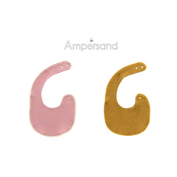 定価　700円(税別)ブランド：ampersandサイズ：70cm〜90cm【素材】先染めボーダーワッフル・ワッフルピンク表地：綿95% ポリウレタン5%裏地：綿100%梵天：ナイロン100%イエロー表地：綿80% ポリエステル15% ポリ...