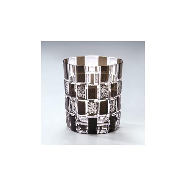 手づくり切子 ロックグラス【刺子市松 ブラック ロックグラス 約300ml AS10-BK】マイグラス ロックグラス タンブラー オールドファッション 焼酎グラス 切子グラス 切子 モダン 黒 ブラック ご贈答 ギフト プレゼント お祝い ...