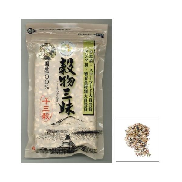 〜日本初　スローフード大賞受賞！〜武富勝彦の穀物三昧(十三穀)■黒米、赤米、緑米、発芽玄米、胚芽押麦、モチムギ、大麦、ハトムギ、高キビ、アマランサス、アワ、キビ、ヒエの十三種類の雑穀と穀物をブレンドしました。■白米１合に対し大さじ１杯を加え...