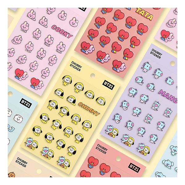 ぷっくりした厚みがカワイイ、「BT21」のステッカー（シール）です。ベビーキャラのデザインが、とってもカワイイです。色んなものに貼って、可愛くデコレーションしちゃいましょう！ サイズ：　15cm　×　9.5cm材質：　PVC製造国：　韓国