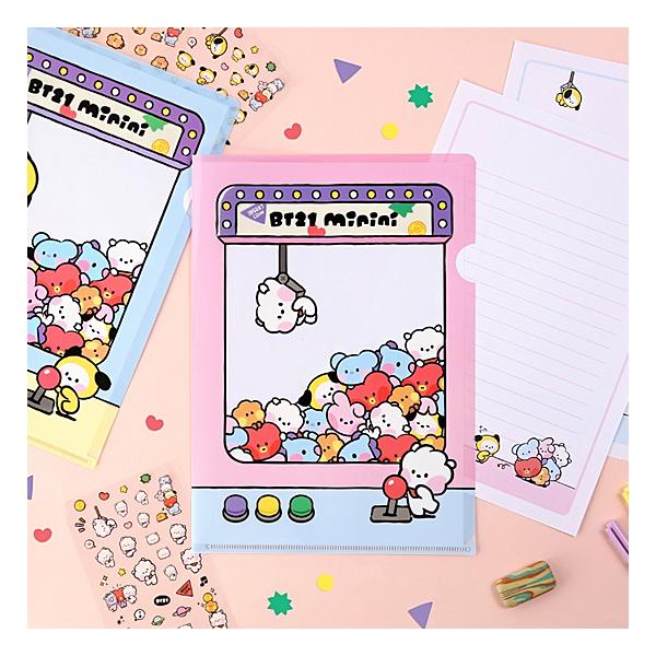 韓国の人気キャラクター、「BT21」のA4サイズのファイルです。とっても可愛いmininiのデザインです。 サイズ：　31cm　×　22cm　（A4サイズ）材質：　PP製造国：　韓国
