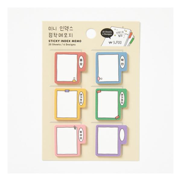 ハングル（韓国語）のインデックスメモ付箋です。「重要」や、「確認」など、韓国語で書いてあります。ノートやダイアリーのインデックスに！ちょっとしたメモを書き込むこともできます！サイズ：　2.4cm　×　2.4cm　（インデックスメモ付箋）数量...