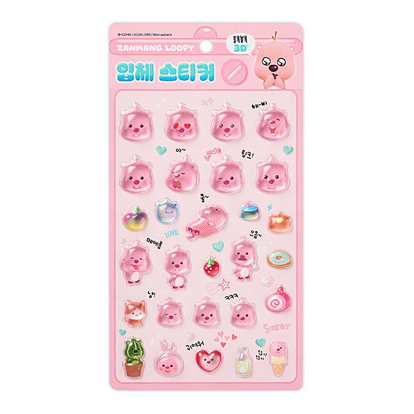 韓国の人気キャラクター「ジャンマンルピー」のステッカー（シール）です。透明で、ぷっくりした立体的な感じが、とっても可愛い！サイズ・パッケージ：　21.6cm　×　11.4cm・シート：　17.8cm　×　11.4cm材質：　PVC、エポキシ...