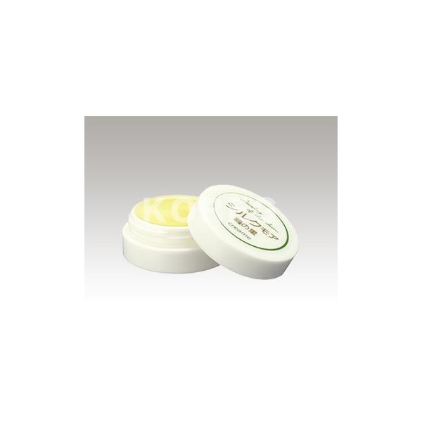 シルク（絹）由来のお肌スキンケア用の繭(まゆ)クリームです。皮膚の水分や油分を補い、潤いと柔軟性を保ち、皮膚を乾燥から守ります。皮膚を保護し、肌荒れ・日焼け、赤ちゃん・乳児のおむつかぶれ等、お尻のただれ対策にも好適です。