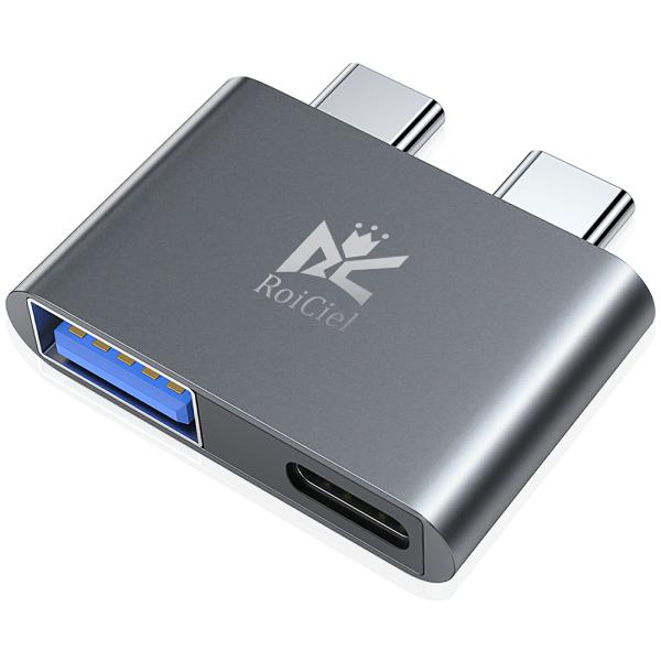 RoiCiel MacBook Pro/Air変換アダプタ 【10Gbps高速データ転送】MacBook Pro/Air専用 Type-C to USB-Aアダプター/ Type-C Thunderbolt 3を備えMacBook Pro ...