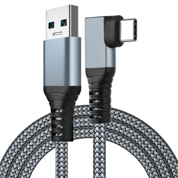 RoiCiel  USB-A to USB-C VRケーブル Linkケーブル VRヘッドセットおよびゲームPC用の高速データ転送専用ケーブル 3A/20V/60W USB3.1 Gen1高速データ転送 &amp;充電コードSteam Q2...