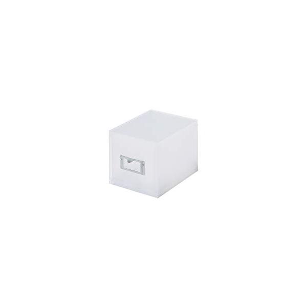 本体サイズ:約W14.5×D20.1×H14.5cm引出し内寸:約W12×D17.7×H10.5cm重量:約470g付属品: パーティションM 1枚素材: 本体・引出し・パーティション/ポリプロピレン、取っ手/スチール、止め具/真鍮ニッケル...