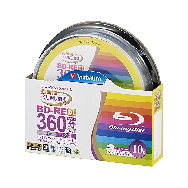 品種:録画用 BD-RE DL50GBくり返し録画用録画時間:地デジ 360分 / BSデジタル260分盤面印刷:○ホワイト / 範囲:24mm-118mmワイド倍速:1-2倍速,ケース:スピンドルケース,入り数:10枚