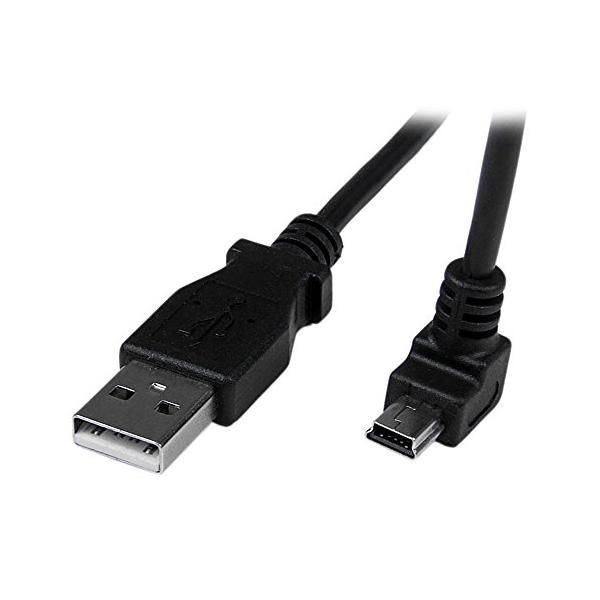 1 x USB Aオスコネクタ1x L型下向きUSB Mini-B オスコネクタ最大480 Mbpsの高速データ転送に対応アルミニウムマイラー箔と編組シールドモールドコネクタ張力緩和タイプ