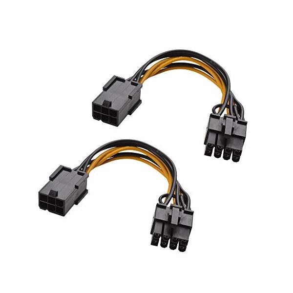 6ピン PCIe 8ピン PCIe 変換電源ケーブル6ピン PCIe メス8ピン PCIe オス変換電源ケーブルにて8ピン PCIe 電源コネクタを搭載したビデオカードと6ピン PCIe 電源コネクタを搭載した電源に接続可能です。8ピン P...