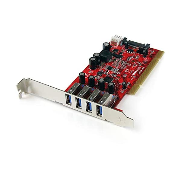 スーパースピード USB 3.0：PCIスロット経由で4口のUSB-A 3.2 Gen 1ポートをパソコンに増設するPCI/PCI-Xユニバーサル3.3V＆5V、32ビットカード。USB 3.0/3.1 Gen 1/USB 3.2 Gen ...