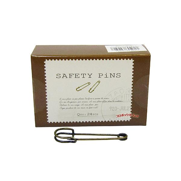 おしゃれな安全ピンシリーズです。（新品）22mm・38mm・51mmのサイズを販売しています♪サイズ（約）：38mm／24本入り／色：アンティークゴールドアイアン製ご覧の環境で多少色が異なります。写真のコインや果物(フェイク)は大きさ確認用...