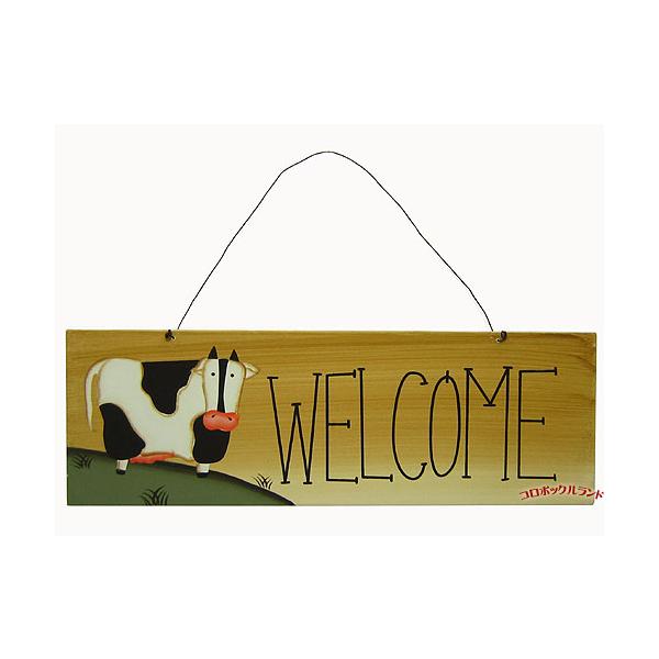 木製のウェルカム壁掛プラキューです。軽量で押しピンなどで簡単にディスプレイできます。サイズ：幅30cmｘ高10ｃｍ（ワイヤ含まない）／USA輸入品木・鉄ワイヤ／中国製ペイントムラや擦れなどのあるカントリー雑貨です。ご覧の環境で多少色が異なり...