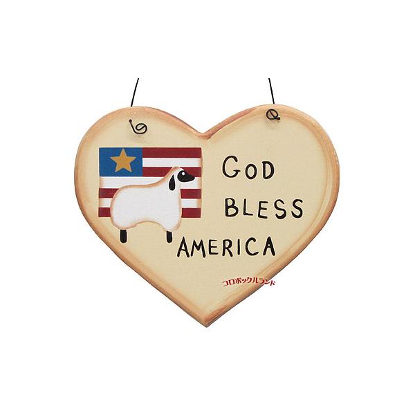 ハート型のアメリカンシープデザインの木製壁掛です。軽量ですので押しピンなどでディスプレイできます。サイズ（約）：幅12cmｘ高10cm（ワイヤー含まない）／USA輸入品木・鉄ワイヤー／中国製ペイントムラや擦れ、色トビなどのあるアメリカンカン...