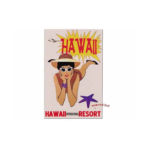 ハワイアンデザインの塩ビ製ステッカーです。（新品）トランクなどのキャリーケースや家具、家電などのワンポイントにどうぞ♪絵柄はかすれたようなビンテージデザインです。サイズ（約）：横5.2cmｘ縦8cm／PVC製紙ではなく防水タイプのビニールス...