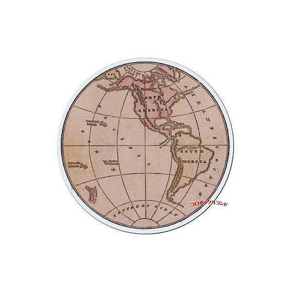 トラベルデザインの塩ビ製ステッカーです。（新品）トランクなどのキャリーケースや家具、家電などのワンポイントにどうぞ♪絵柄はかすれたようなビンテージデザインです。サイズ（約）：直径7.2cm／PVC製紙ではなく防水タイプのビニールステッカーで...