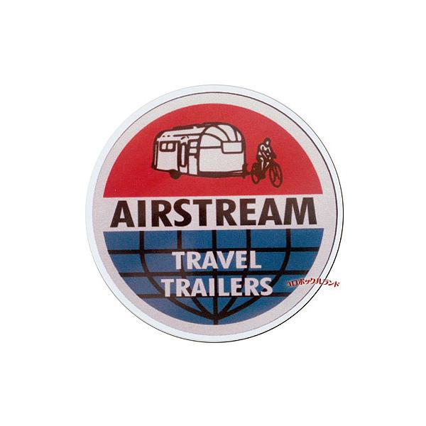 トラベルデザインの塩ビ製ステッカーです。（新品）トランクなどのキャリーケースや家具、家電などのワンポイントにどうぞ♪絵柄はかすれたようなビンテージデザインです。サイズ（約）：直径7.2cm／PVC製紙ではなく防水タイプのビニールステッカーで...