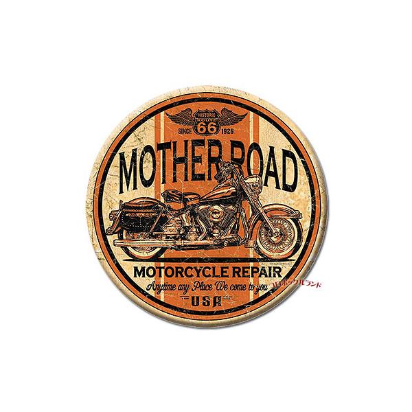 ＵＳＡ製のティン製マグネットです。シンプルなルート66からアメキャラデザインまで100種類以上を販売しています♪錆びたように見える絵柄もすべてペイントによるものです。サイズ（約）：直径7.5ｃｍｘ厚3mm／MADE in USAMagnet...