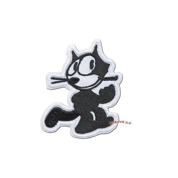 WORLD'S MOST FAMOUS CAT！フィリックスくんのアイロン接着パッチです。バッグやポーチ、キャップのデコレーション、リメイクにどうぞ♪サイズ（約）：横6cmx縦7cmデザイン：COME ON（Q）表面の凹凸の激しい物や高温に...