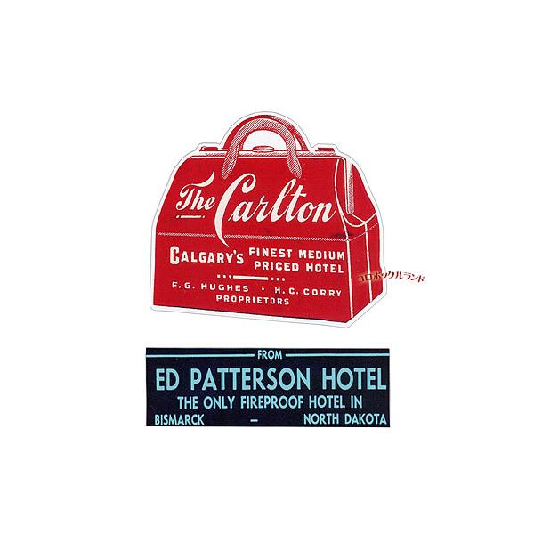 ヴィンテージスタイルのトラベルスッテカーシリーズです。（新品）スーツケースやトランクケースのデコレーションにお勧めです。紙ではなく丈夫なビニールステッカーですが表面がラミネートコーティングされていませんので使い込むほどに表面が擦れて風合いが...