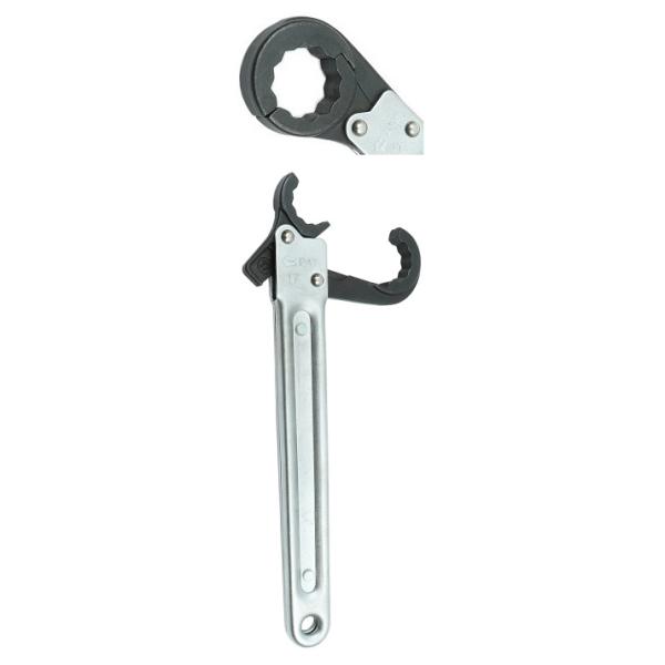 サイズ：17 mm全長：200mmハンドル部表面処理：梨地ヘッド部色：黒