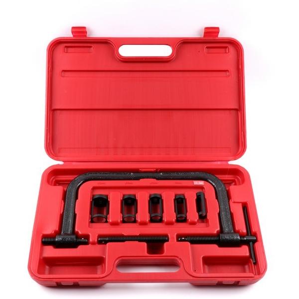 9点セット 5種アタッチメント付C型クランプ全長：305mmアダプター軸径：15.5-19-23-25-30mmネジ全長：75-115-130mmバルブスプリング圧縮