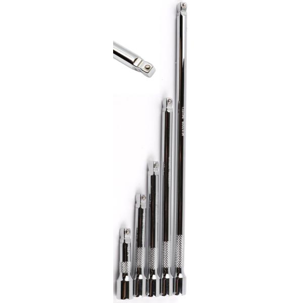 差込角：1/4"DR(6.3mm)全長：50-75-100-150-230mm 5本セット材質：クロムバナジウムウォブルエクステンションバーセット 首振りエクステンションバーセット エクステンションバーセット WOBBLE