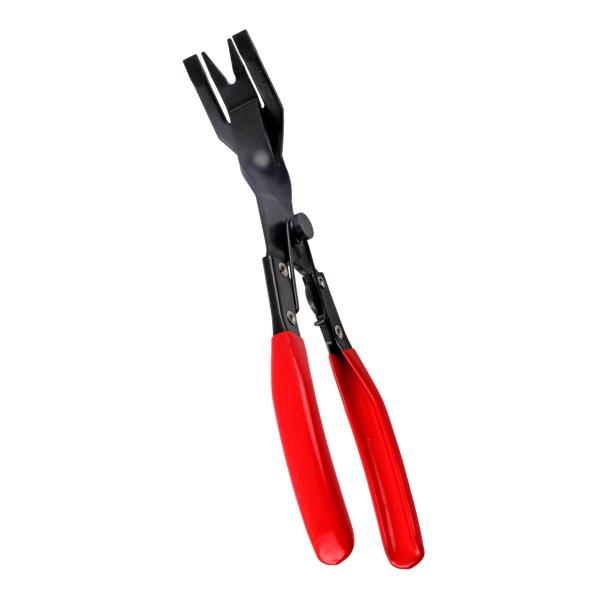 バンパーカバー、フェンダーライナーなどの届きにくいトリムクリップにも簡単にアクセスして取り外すことができます。クリップやその周辺を傷つけるもありません。クリップの下に爪を挿入して、ペンチを握るとクリップをリフトアップして取り外せます。